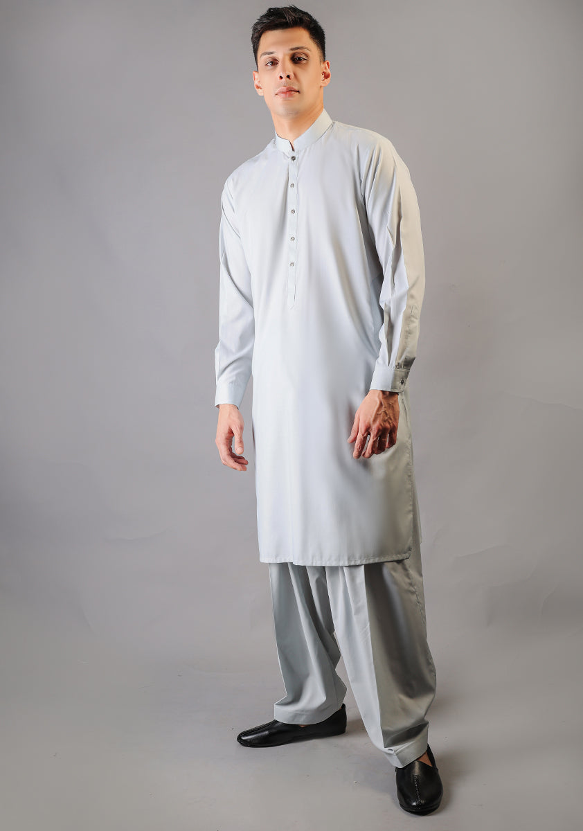 Basic Poly Viscose Blue Fox Slightly Defected Classic Fit Suit – Amir Adnan