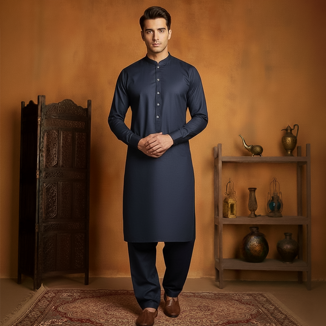 Poly Viscose Outer Space Classic Fit Suit – Amir Adnan